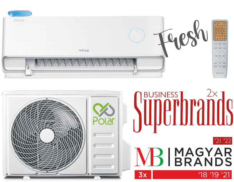 Polar Fresh oldalfali split klíma szett - 3,5 kW, Wi-Fi - SIEH0035SDF/SO1H0035SDF